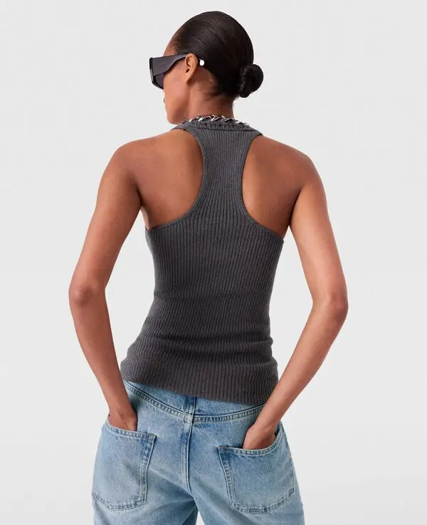 Stella Mccartney Chunky Chain Tank Top - Dark Gray Melange